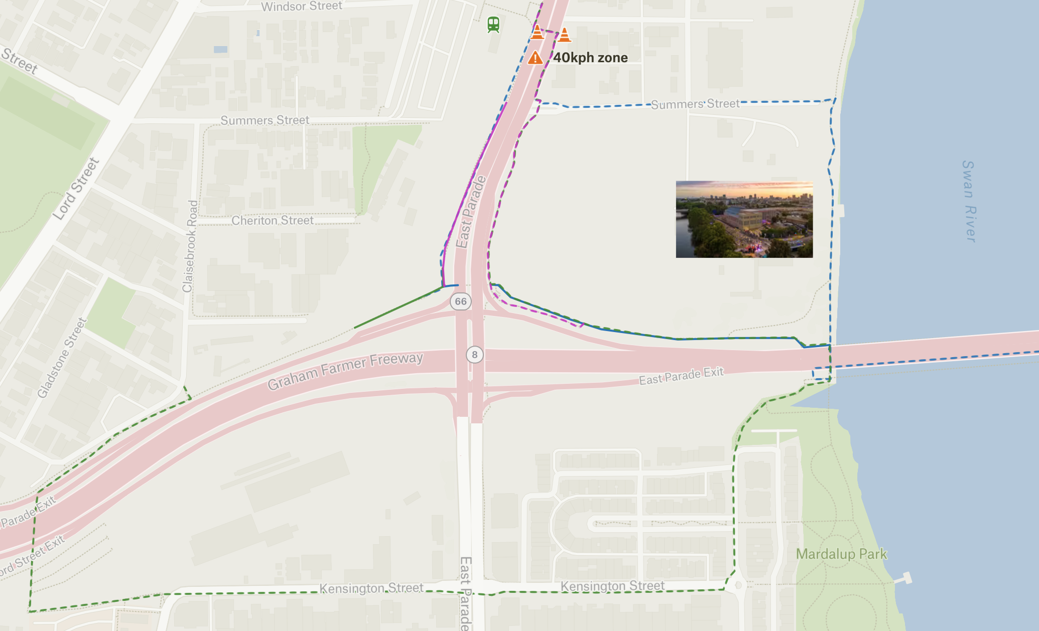 East Perth: path disruptions and detours - WestCycle